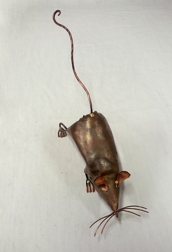 Emily Stone Copper Mouse Running Sculpture - Copper Creatures
