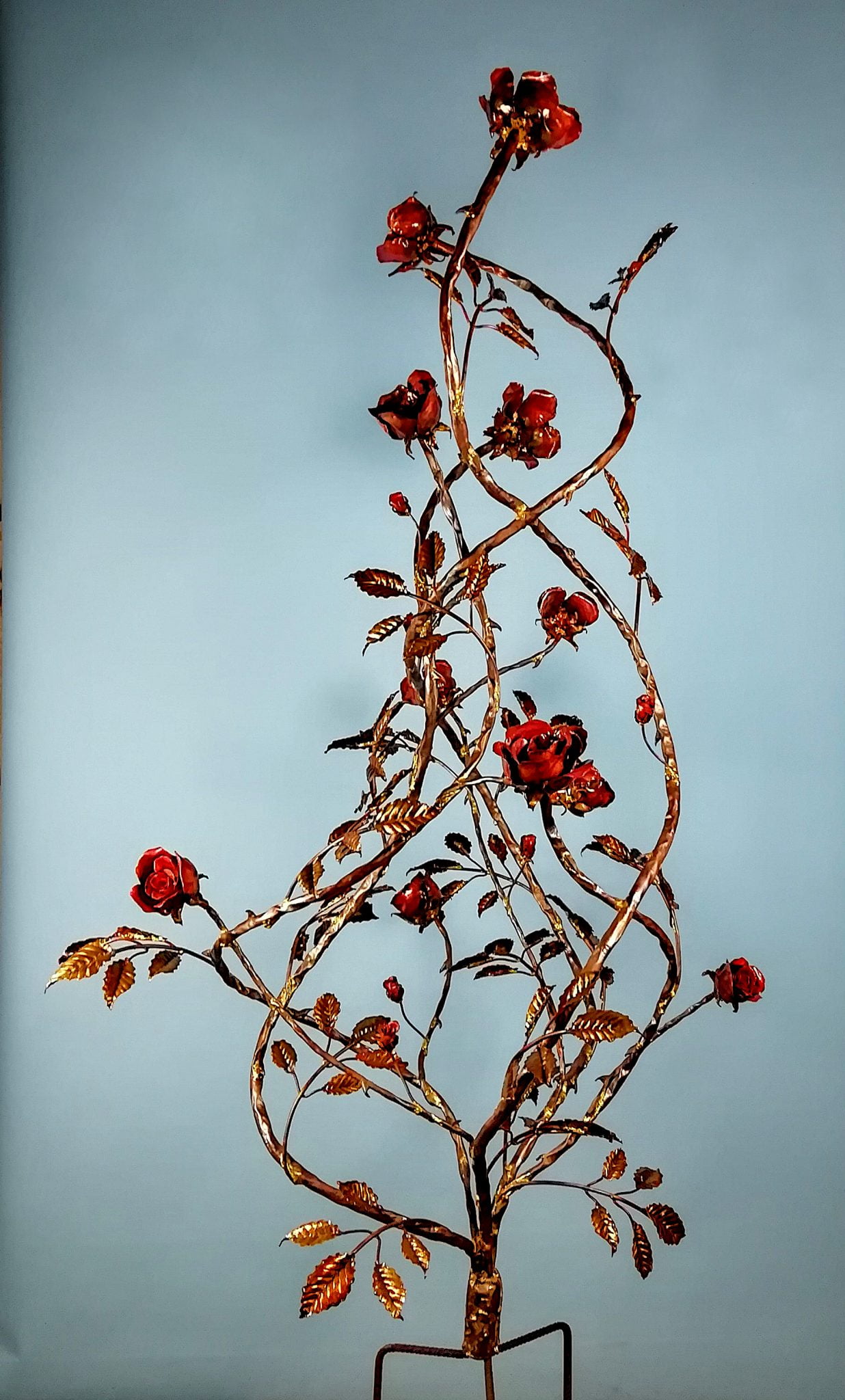Emily Stone Copper Flower Wild Rose Sculpture 2 - Copper Creatures